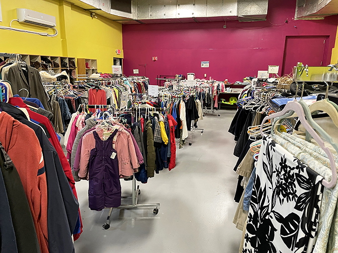 Not your average clothing rack jungle&mdash;this color-coordinated wonderland transforms "someone else's old stuff" into "vintage finds" with the simple magic of organization.