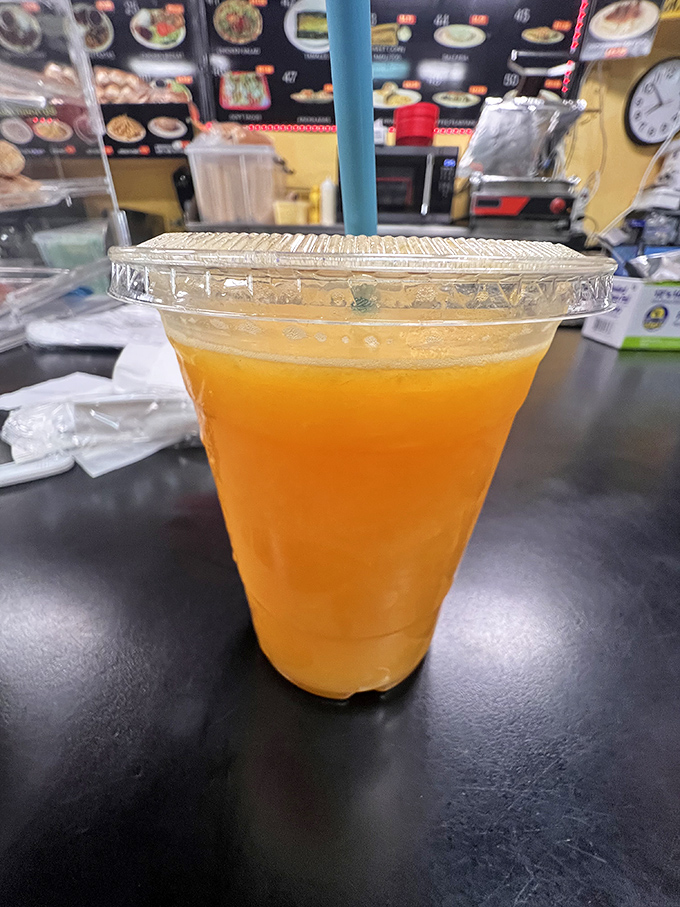 Liquid sunshine in a cup! This fresh-squeezed orange juice contains more natural Florida brilliance than a tourism commercial and twice the flavor.