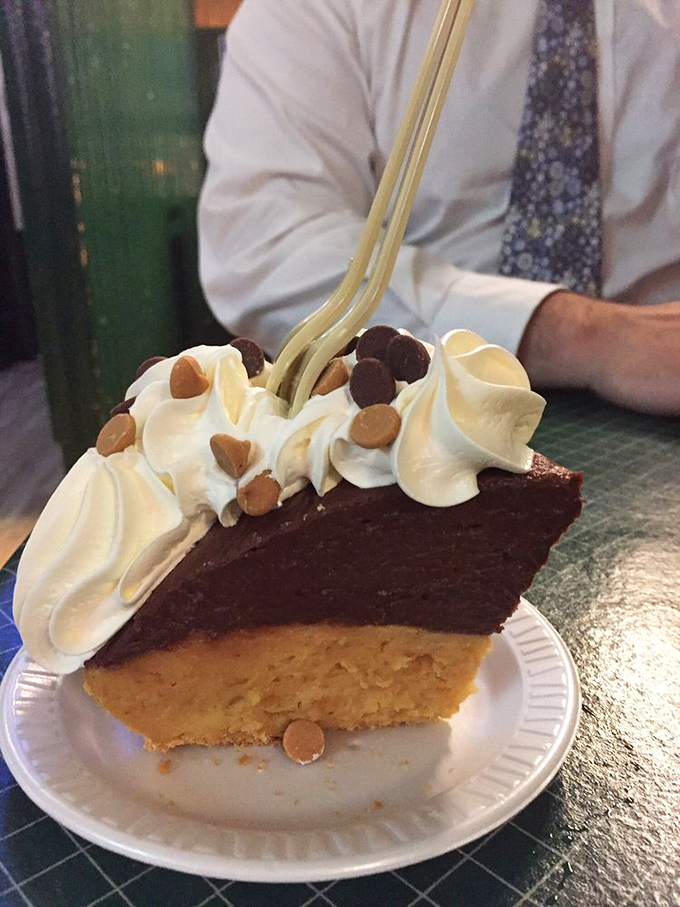 This isn't your average pie &ndash; it's a chocolate peanut butter revelation that makes you question why you ever wasted calories elsewhere.