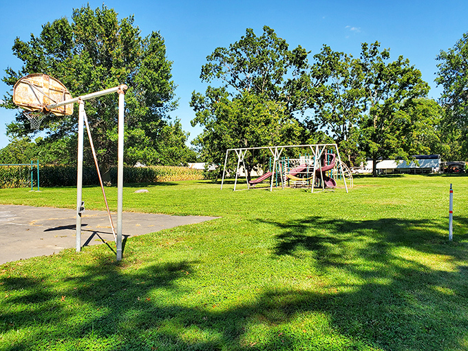 Kids can work off their excitement at the nearby playground. After marveling at a giant goose, who wouldn't need to burn some energy?