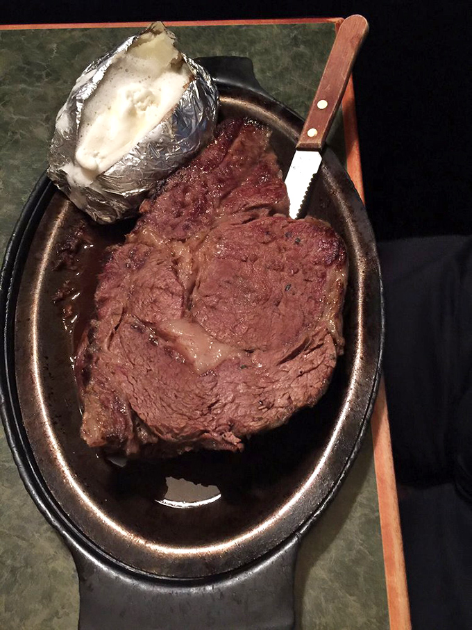 Behold the prime rib that could make a vegetarian question their life choices &ndash; perfectly cooked and generously portioned.