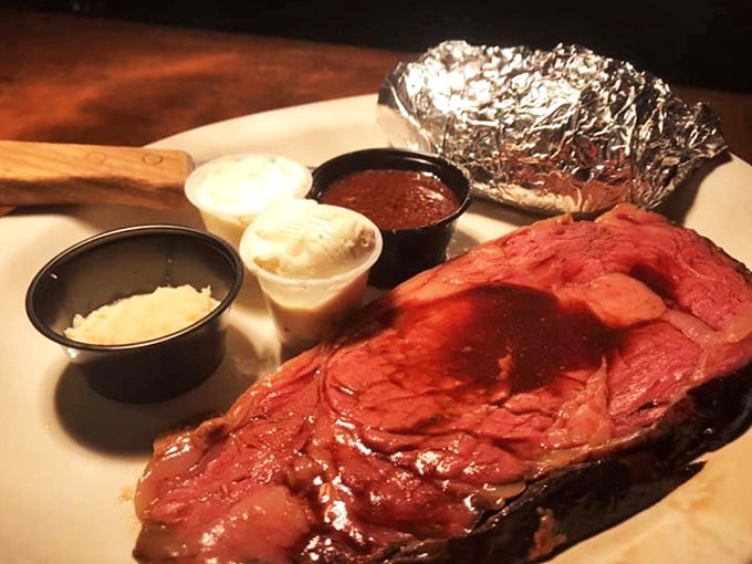 Prime rib that would make John Wayne weep with joy&mdash;perfectly pink, impossibly tender, and served with all the fixings a carnivore could desire.
