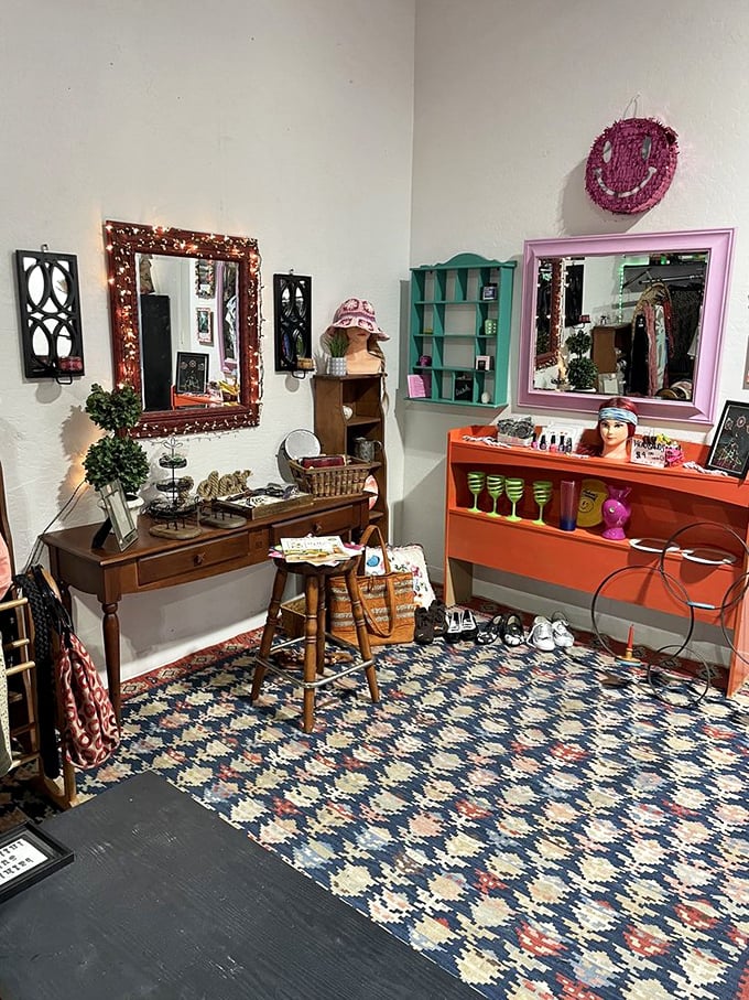 Eclectic treasures waiting patiently for their next adventure, each item with its own mysterious backstory.