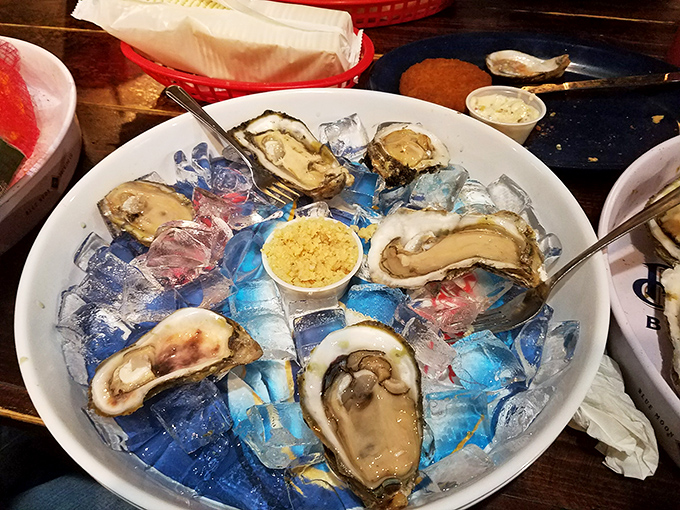 Ocean jewels on a bed of ice. These oysters didn't take the scenic route to your plate&mdash;they practically jumped from the sea to your fork.