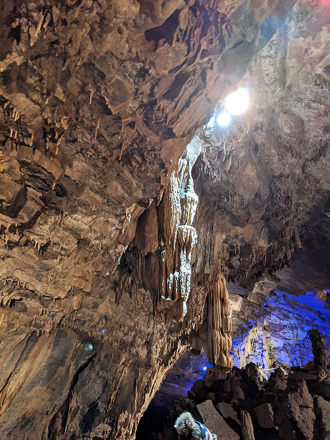 Dramatic lighting transforms ancient rock into a scene worthy of any Hollywood adventure movie you've ever loved.
