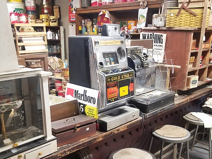 Step up to the vintage register! Unlike Vegas, this Gold Star machine pays out in nostalgia rather than nickels.