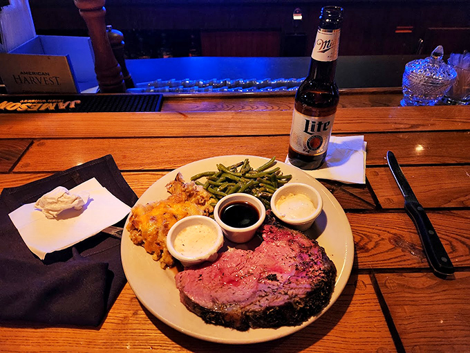 Behold the star of the show&mdash;a perfectly medium-rare prime cut that doesn't need Instagram filters to look this good.