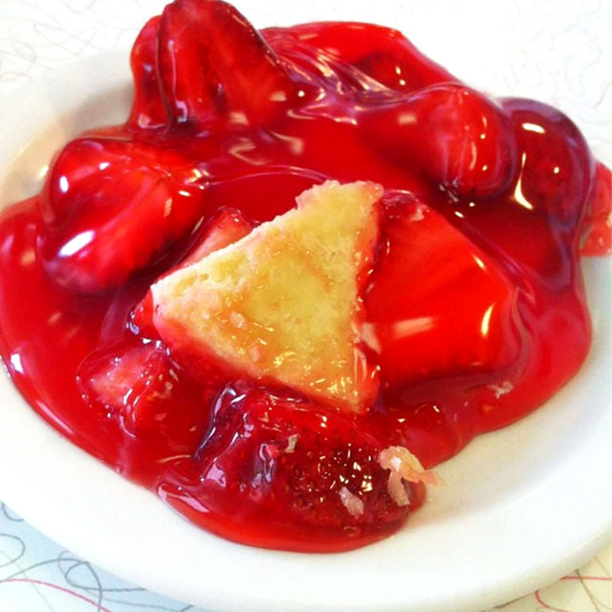 Behold the star attraction&mdash;strawberry pie so gloriously red it looks like it's blushing at all the attention it rightfully deserves.