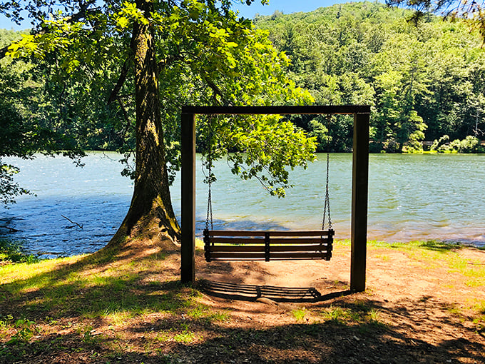 The lakeside swing&mdash;where you can literally hang out with a view that makes scrolling through social media seem utterly pointless.