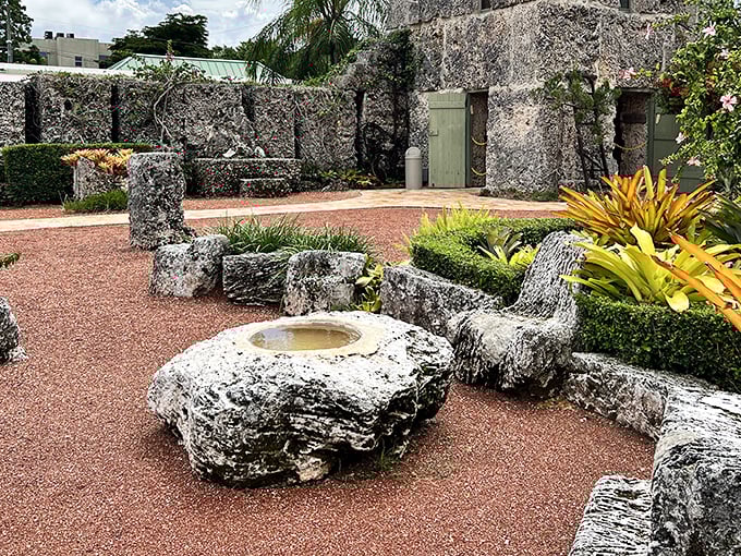 Ed's stone furniture would make IKEA designers weep&mdash;durable for centuries but with a comfort rating that makes airport seating seem luxurious.