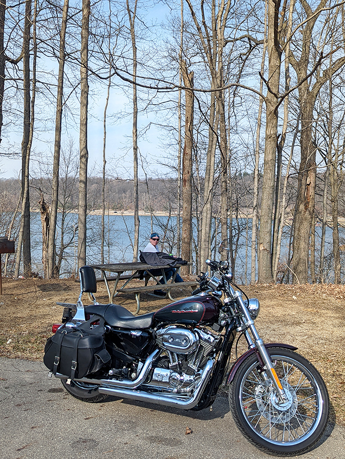 A perfect pit stop for road warriors &ndash; this scenic overlook proves motorcycles and meditation aren't mutually exclusive.