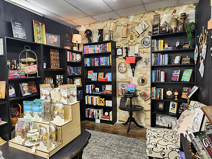 Literary meets luxury! Blue Bird's thoughtfully arranged displays combine books, trinkets, and treasures in perfect harmony.