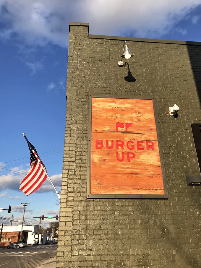 Burger Up's wooden sign doesn't scream for attention&mdash;it doesn't need to. The real conversation happens when you take that first perfect bite.