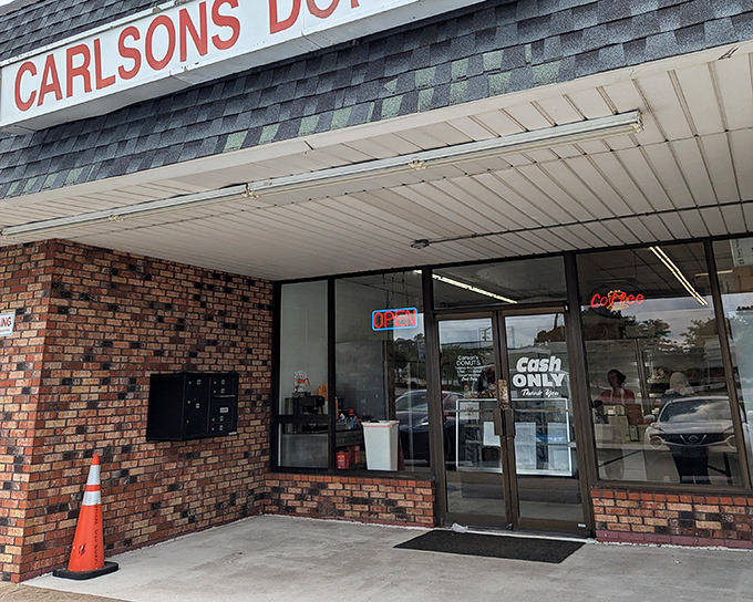 Carlson's brick facade speaks of tradition and permanence. This is where donut recipes are passed down like family heirlooms.