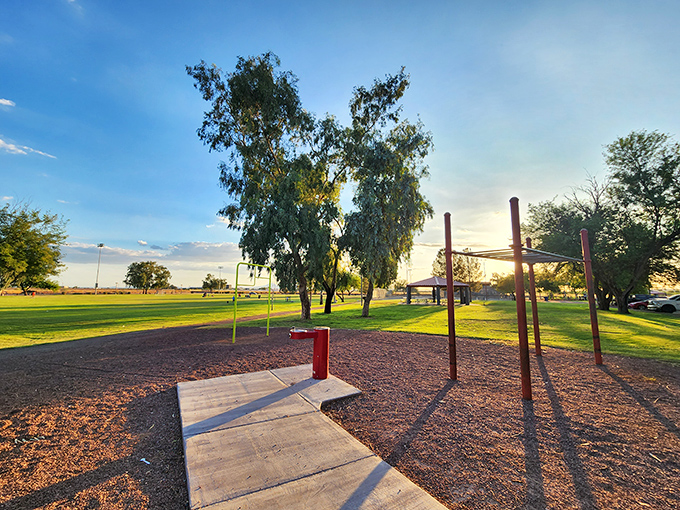 Casa Grande's park invites you to linger under trees that have witnessed generations of picnics, proposals, and peaceful afternoon naps.