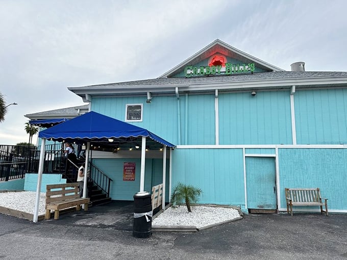 Crabby Bill's turquoise charm captures the essence of beach dining &ndash; casual vibes with serious seafood credentials.
