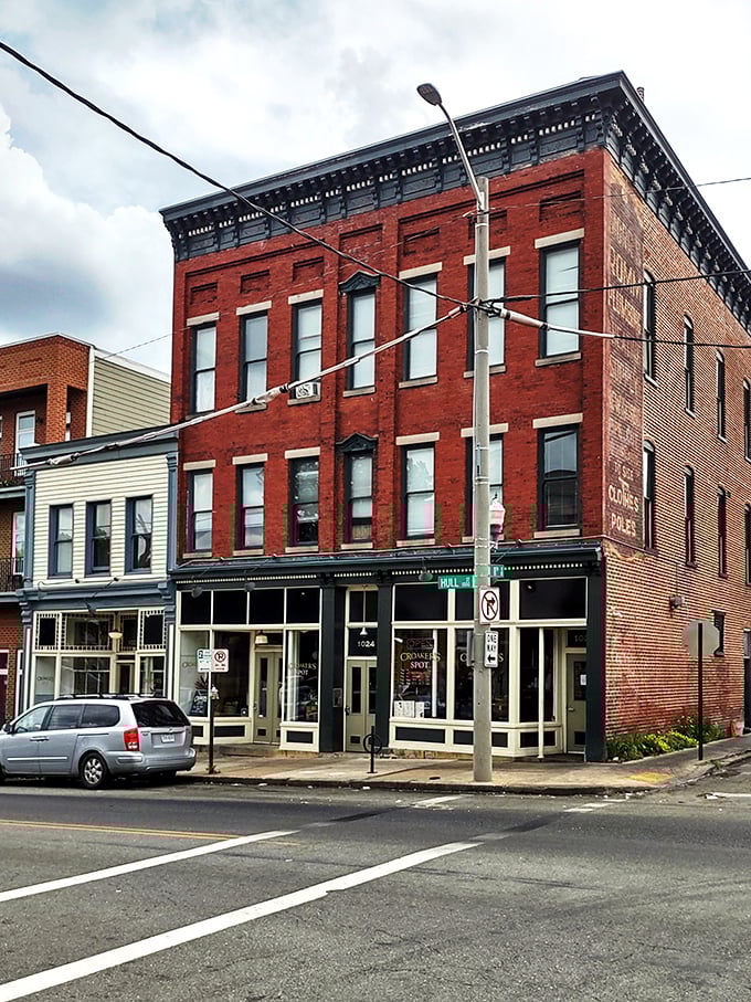 Historic brick and classic architecture house Croaker's Spot. Richmond proves great seafood doesn't require an ocean view.
