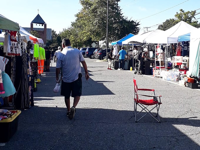 St. Mark's transforms its parking lot into a community gathering spot. Where one person's extras become another's essentials!