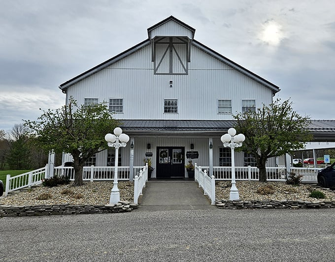 Gasthof Amish Village: This grand white building with its welcoming porch isn't just a restaurant – it's a monument to the religion of really good butter.