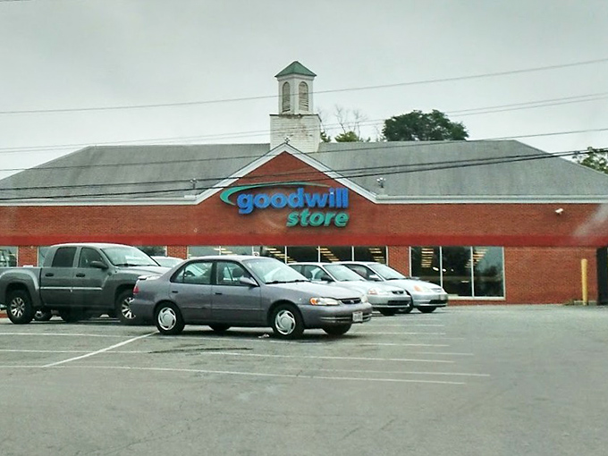 Goodwill's charming brick facade houses more stories than the books inside. Each item waits to begin its second chapter.