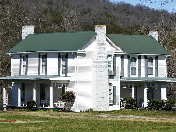 Granville's historic white house stands proudly against the Tennessee hills, a Southern belle with stories to tell.