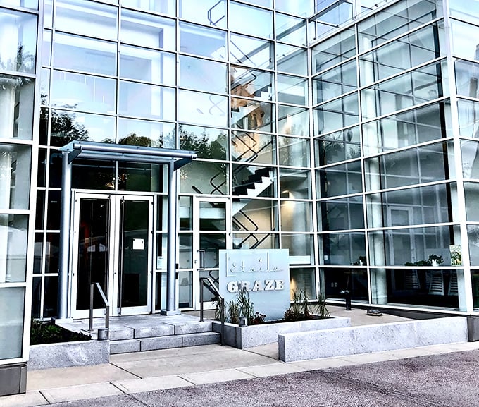 Modern glass architecture meets comfort food &ndash; proof that sometimes the fanciest-looking spots can serve up the most soul-satisfying chicken.