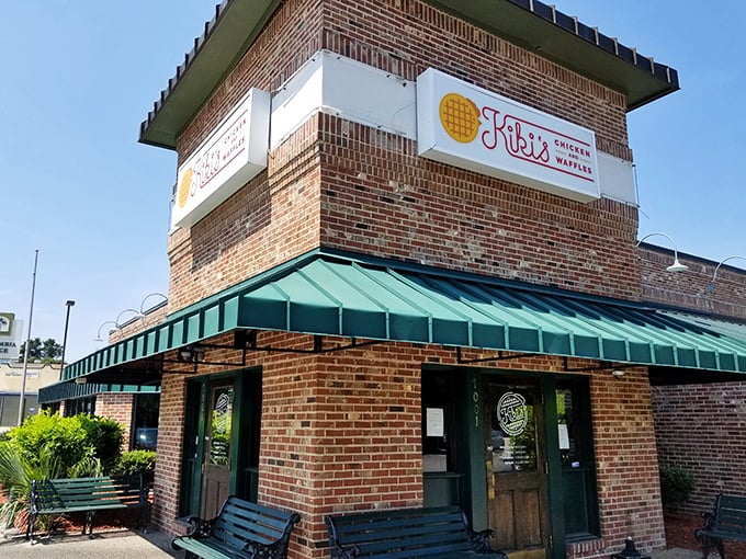 Kiki's brick fortress of flavor stands ready to introduce you to the perfect marriage of chicken and waffles.
