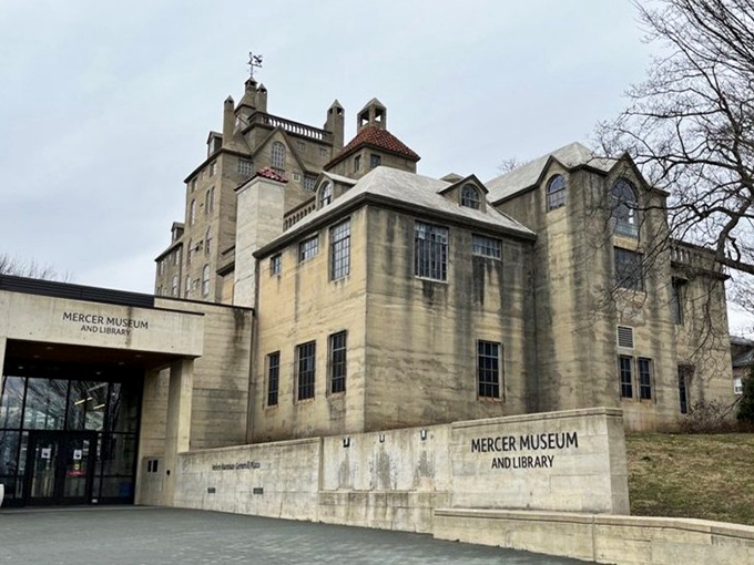 Mercer's concrete castle looks like Hogwarts for history buffs. Who needs moving staircases when you've got 40,000 artifacts?