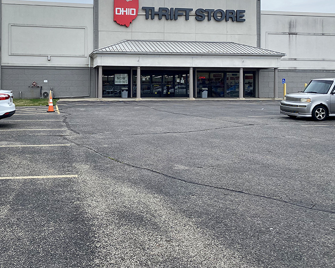 Ohio Thrift's state-shaped logo proudly announces its local roots and commitment to Buckeye bargain hunters.