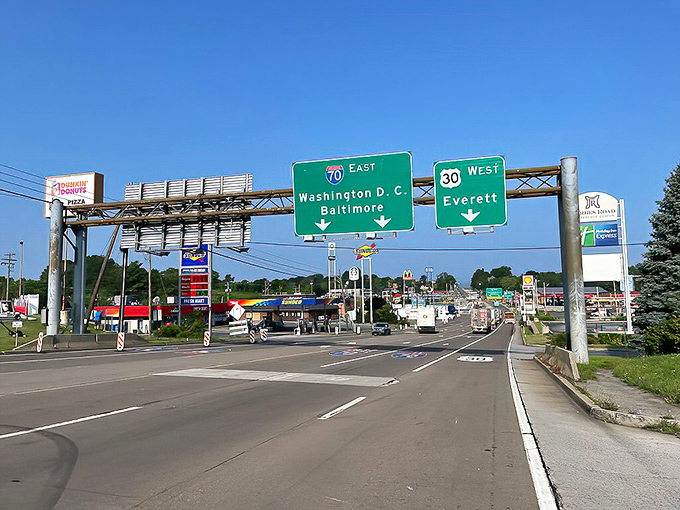 Lincoln Highway's grand viaduct stands like a Roman aqueduct in Pennsylvania. History you can drive under!