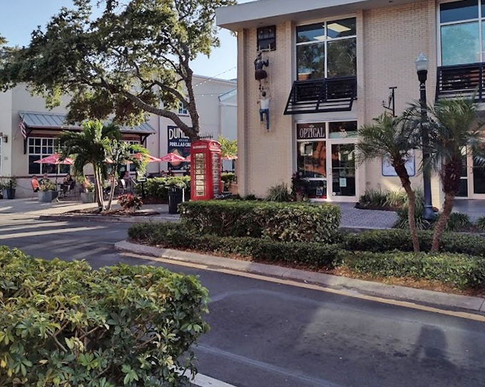 That classic red phone booth isn't just for decoration – it's your portal to a Fab Four obsession.