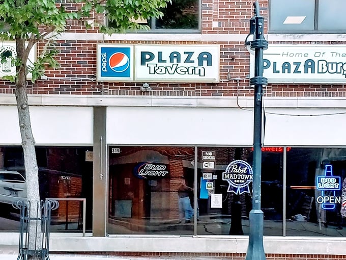 The Plaza Tavern's modest storefront hides Madison's worst-kept secret&mdash;a burger with sauce so legendary, it's probably discussed in UW philosophy classes.