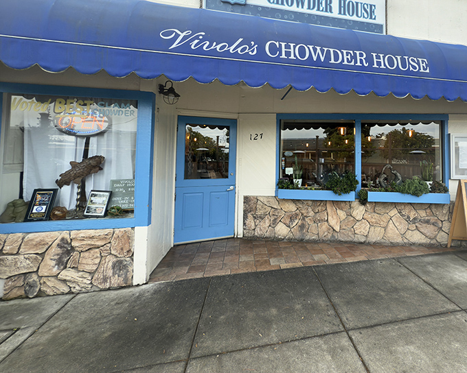 Vivolo's blue-and-white awning signals you've found the chowder mothership in Pacific Grove&mdash;nautical charm included at no extra charge.