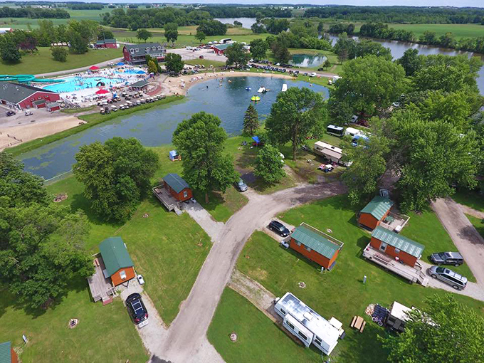 This aerial view of Watertown showcases the perfect small-town footprint &ndash; close enough to everything you need, far enough from everything that drains your wallet.