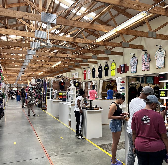 Webb Road's covered corridors offer a climate-controlled treasure hunt with endless rows of potential discoveries.