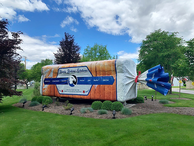 Wonder Bread's wildest dream come true! This loaf could sandwich the entire town between its slices.
