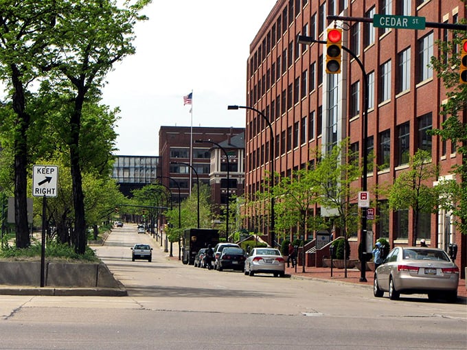 Beyond Akron's city center lies a patchwork of neighborhoods where tree-lined streets and community parks create small-town havens.