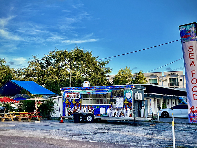This vibrant blue canvas tells a story before you even taste the food &ndash; Mexican seafood magic that transforms Tampa into a coastal corner of Veracruz.