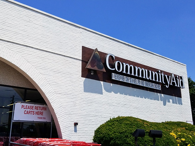 Sunshine and savings await at Community Aid. This sprawling secondhand superstore turns one person's donations into another's treasures.