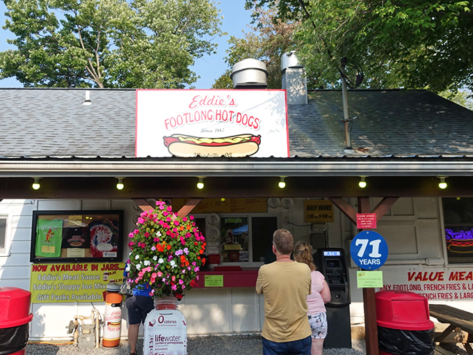 Eddie's colorful flower baskets aren't just decoration &ndash; they're a warning sign that something this pretty must be hiding something delicious inside.