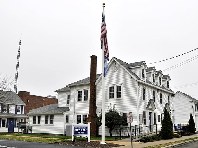 That distinctive corner building in Harrington stands like an architectural exclamation point in this affordable retirement haven.
