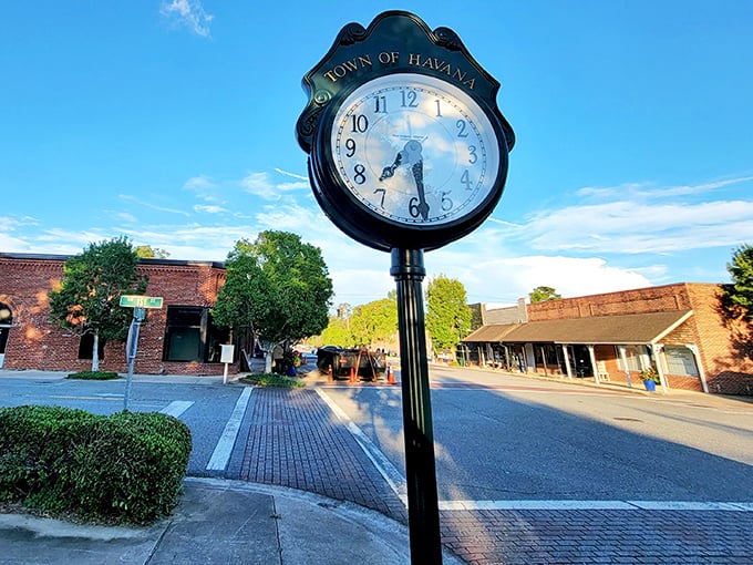 That town clock isn't just keeping time &ndash; it's keeping watch over Havana's charming main street for generations.