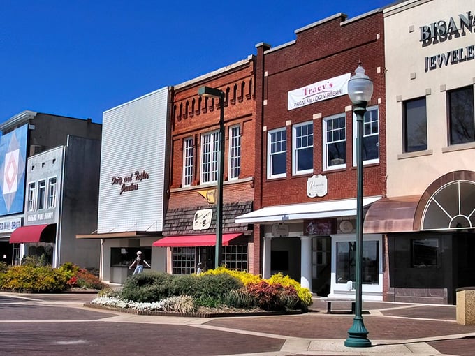 These inviting storefronts and outdoor seating areas create the perfect setting for afternoon coffee and people-watching adventures.