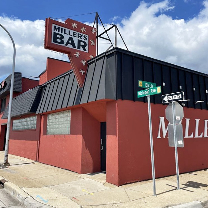 That classic neon sign has guided hungry pilgrims to burger nirvana for generations. Miller's corner spot is a Dearborn landmark.