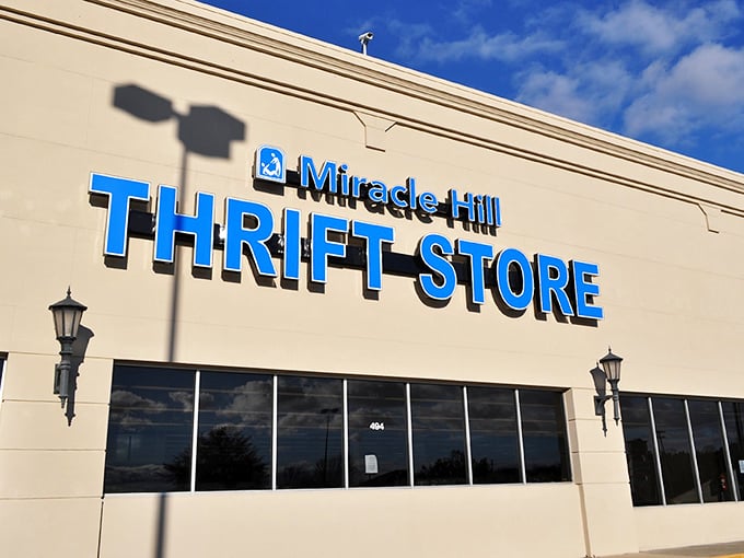 Behind that blue sign lies a treasure trove of possibilities. Miracle Hill turns your shopping spree into community support.