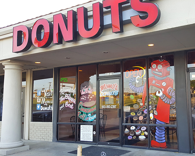 Bold colors, bold flavors. The playful exterior perfectly matches the fun-loving attitude toward donut-making inside.
