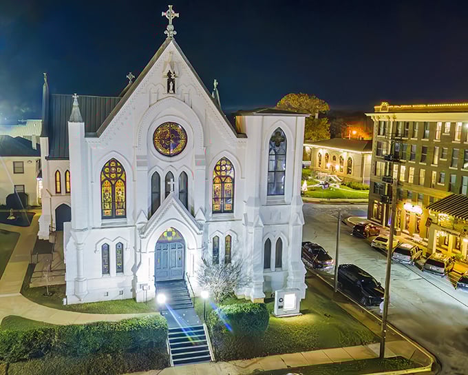 This stunning church in Palestine glows at night like a beacon of hope—much like your financial outlook when living in this affordable gem.