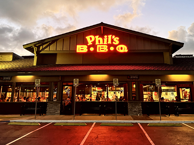 That glowing red sign has been calling to hungry San Diegans like a BBQ lighthouse for years. 