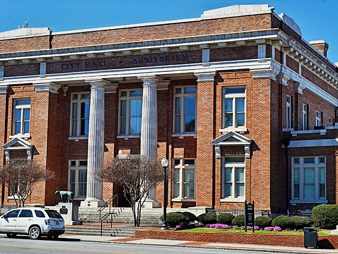 Macon's stately City Hall stands as a testament to grandeur that doesn't require a grand retirement portfolio.