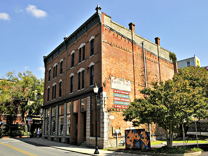 Yellow storefronts add sunshine to Salisbury's streetscape, brightening even the cloudiest retirement days. 